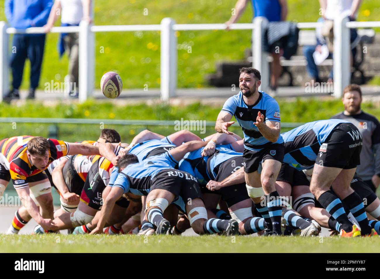 15th April 2023; Carmarthen Park, Carmarthen, Wales: Indigo Premiership ...