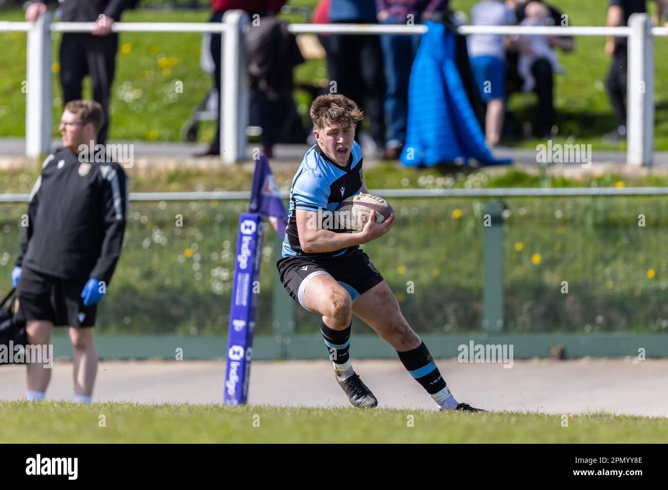 15th April 2023; Carmarthen Park, Carmarthen, Wales: Indigo Premiership ...