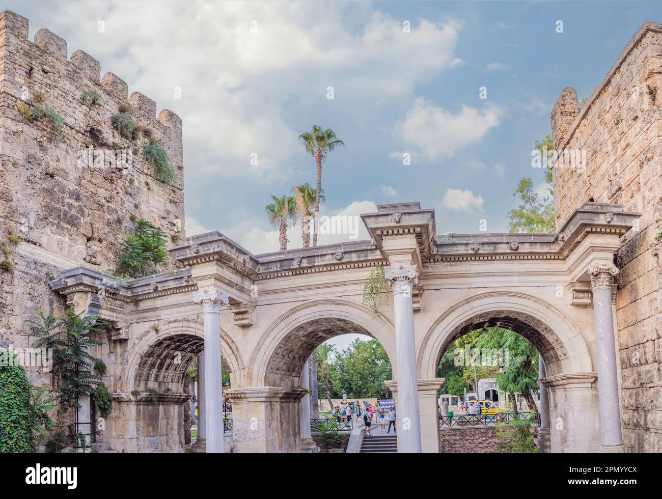 Hadrian Kapisi turkey landmark city history. Popular tourist attraction ...