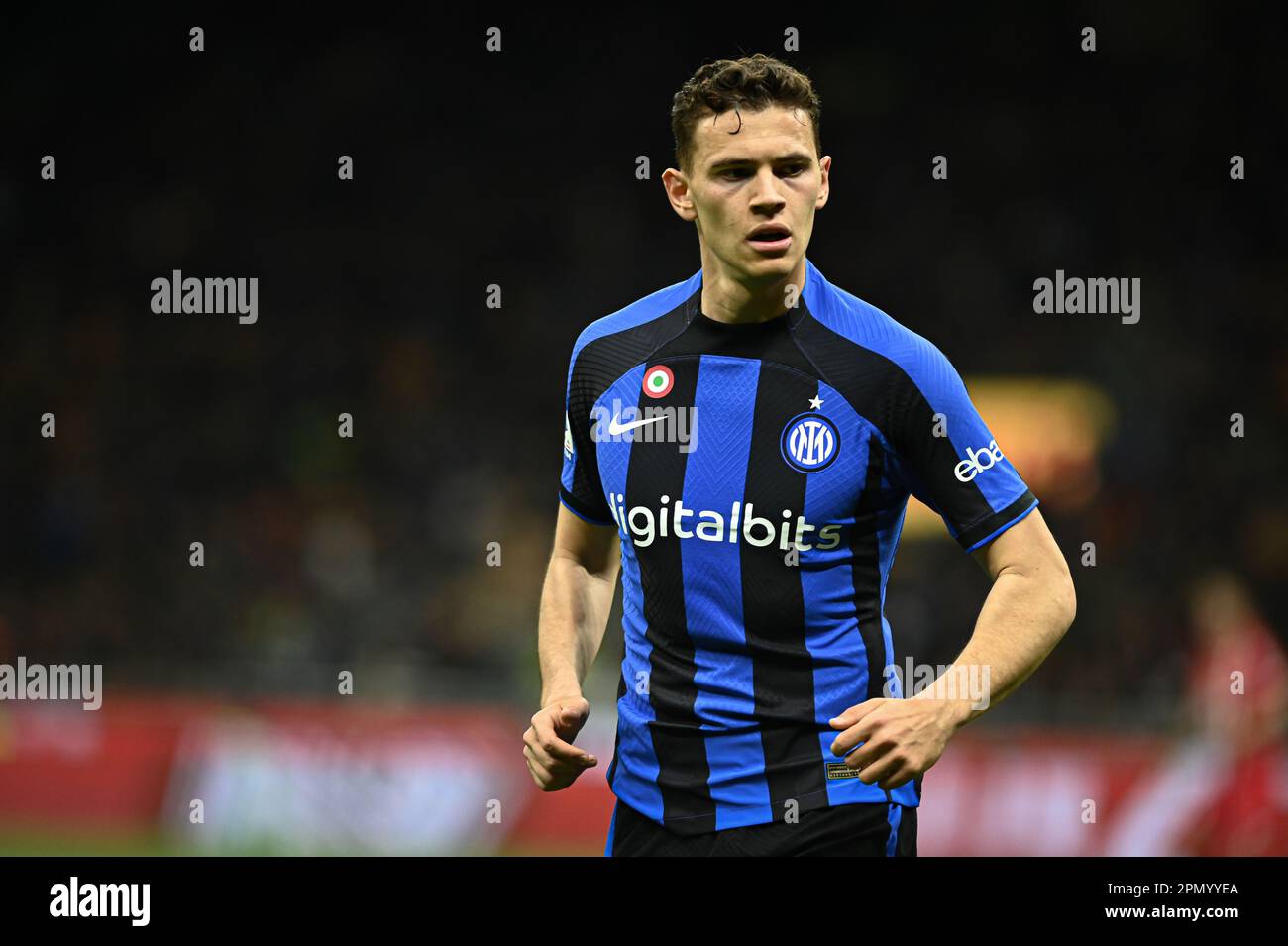 Kristjan Asllani of FC Internazionale in action during the Italian ...
