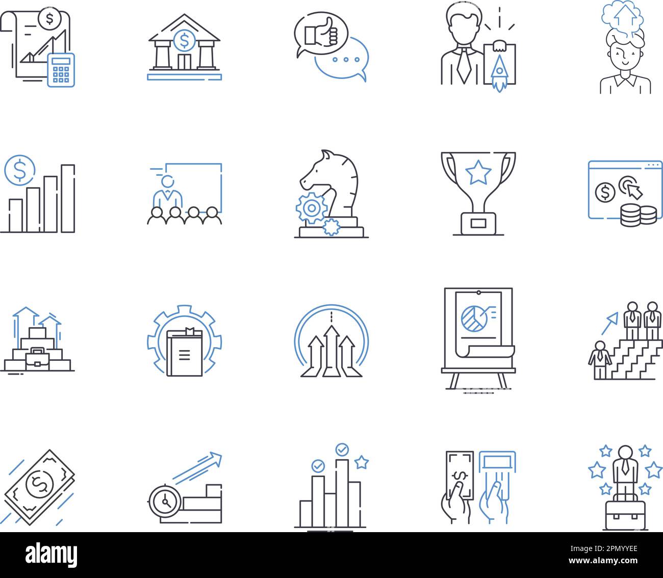 Productivity Outline Icons Collection Efficiency Output Effectiveness Automation Streamline