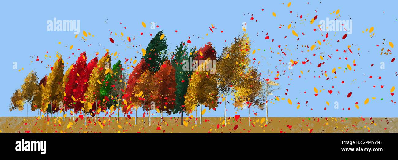 Wind trees bend Stock Vector Images - Alamy