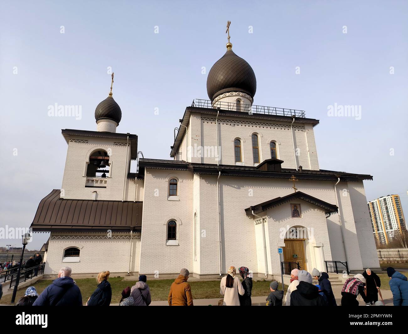 Russian Federation. Saint-Petersburg. April, spring. Cakes and painted ...
