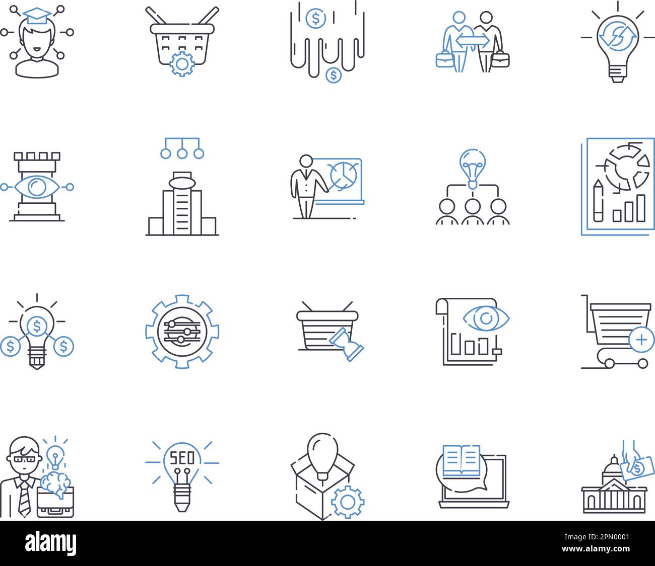 Strategy and concept outline icons collection. Strategy, Concept ...