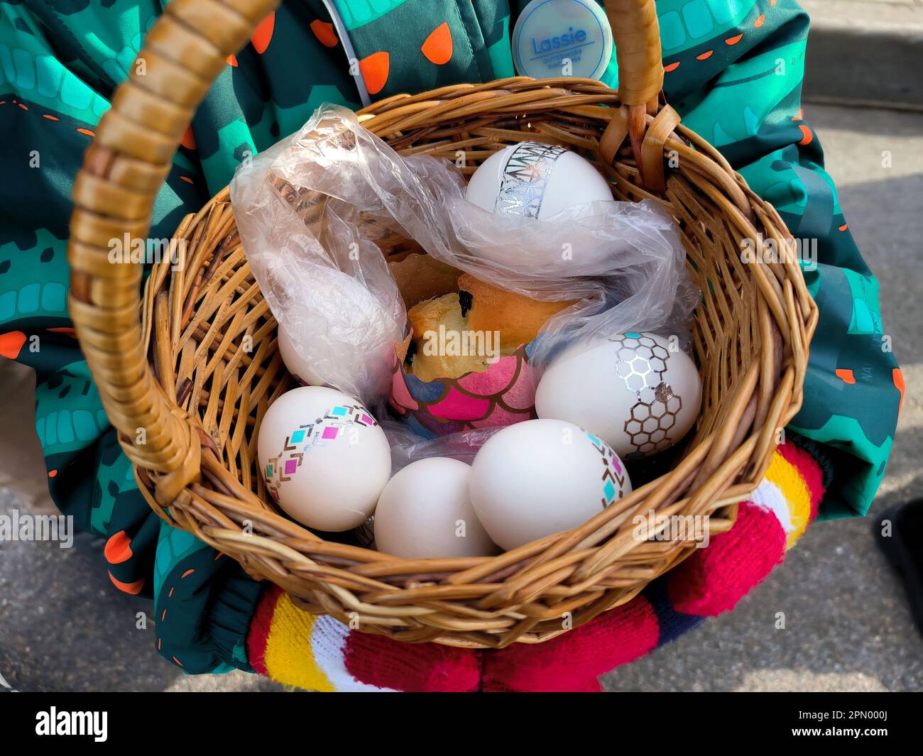 Russian Federation. Saint-Petersburg. April, spring. Cakes and painted ...