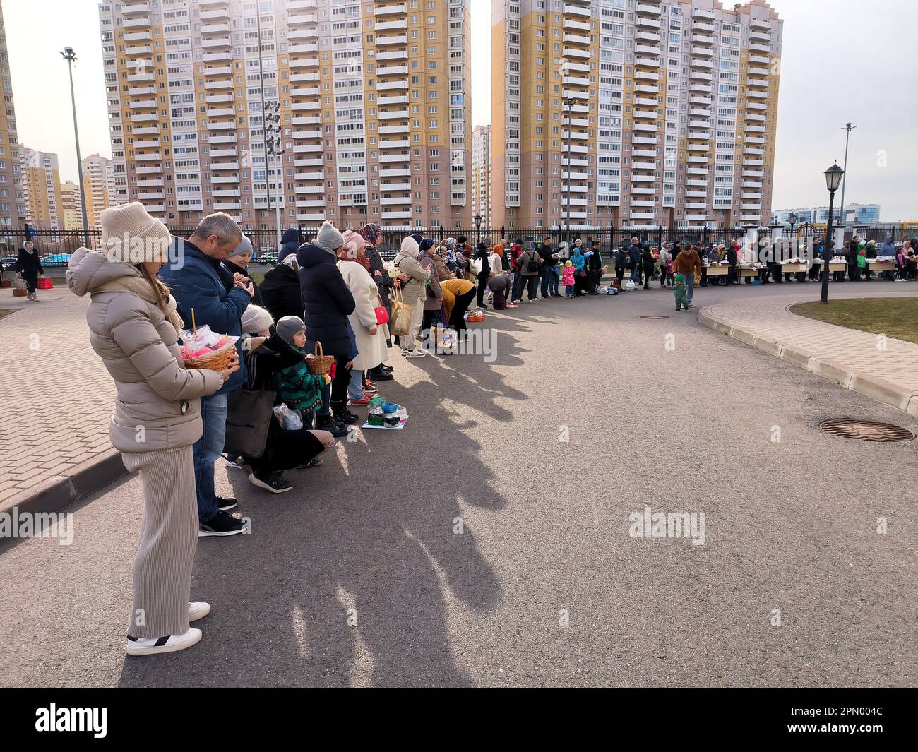 Russian Federation. Saint-Petersburg. April, spring. Cakes and painted ...