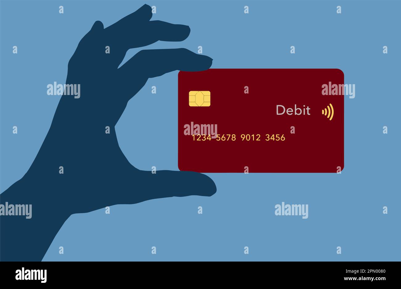 Here is a realistic mock credit card or debit card in a vector format ...
