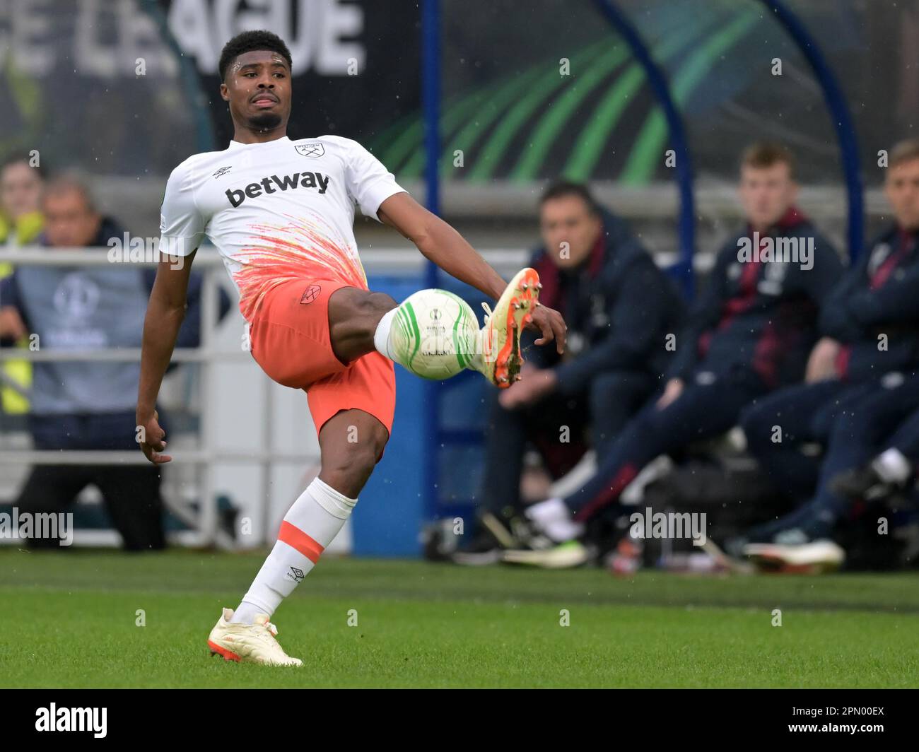 GENT - Ben Johnson of West Ham United FC during the UEFA Conference ...