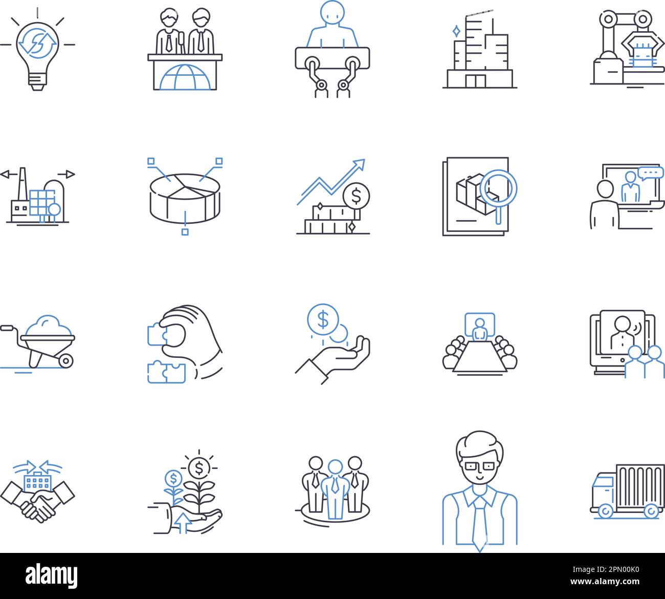 Production workflow outline icons collection. Manufacture, Process ... Production workflow outline icons collection. Manufacture, Process ...