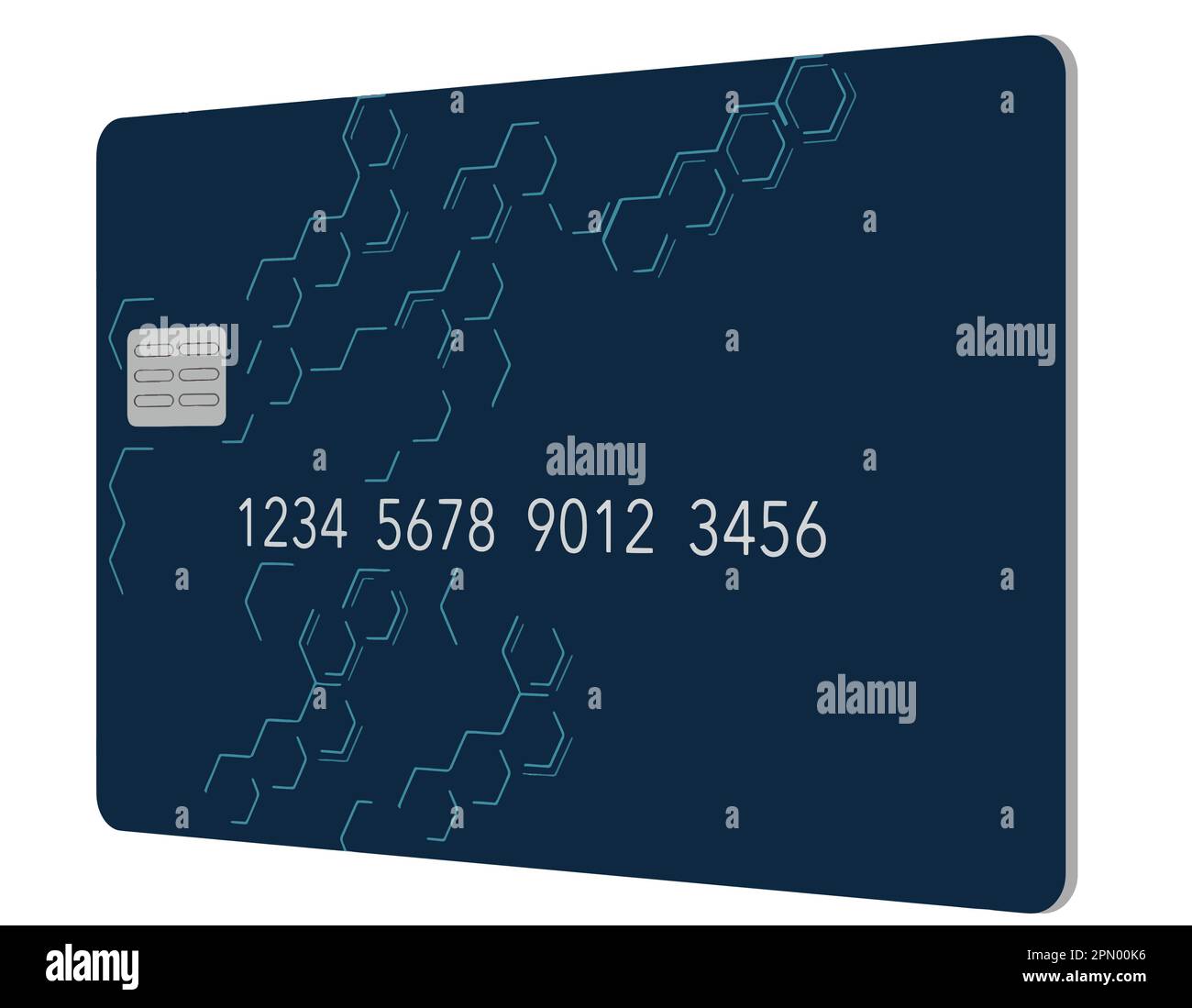 Here is a realistic mock credit card or debit card in a vector format ...