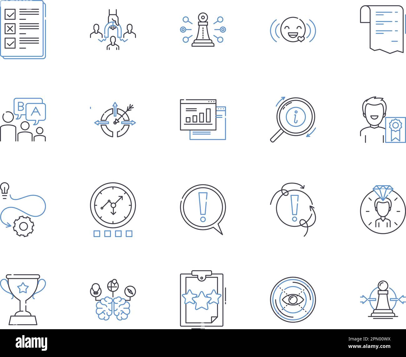 Corporation progress outline icons collection. Growth, Expansion, Progress, Development ...