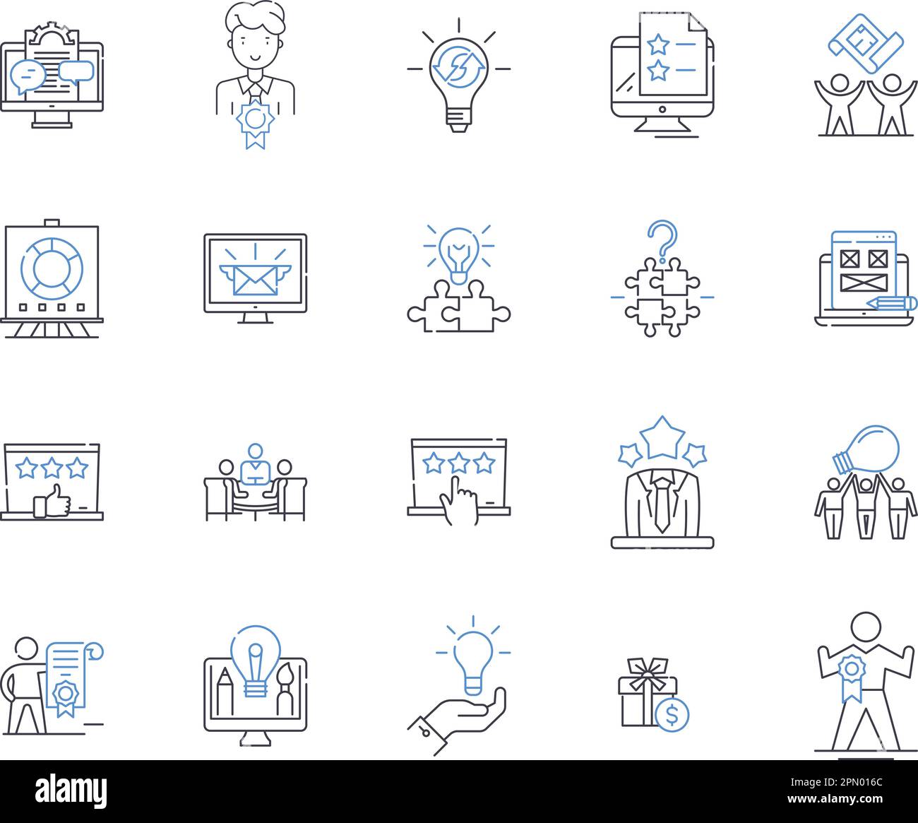 Marketing and business outline icons collection. Marketing, Business ...