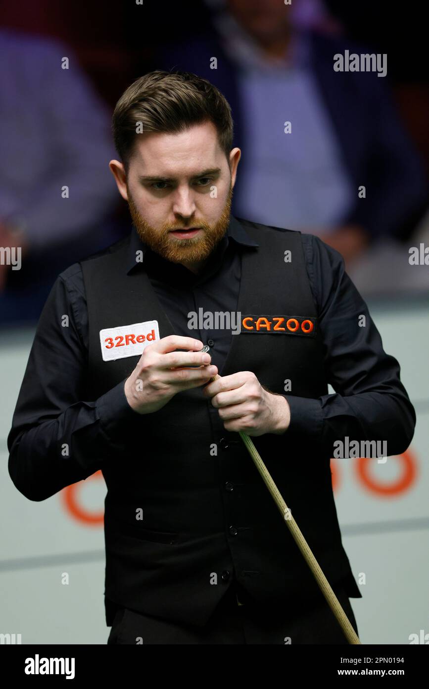 Jak Jones during day one of the Cazoo World Snooker Championship at the ...