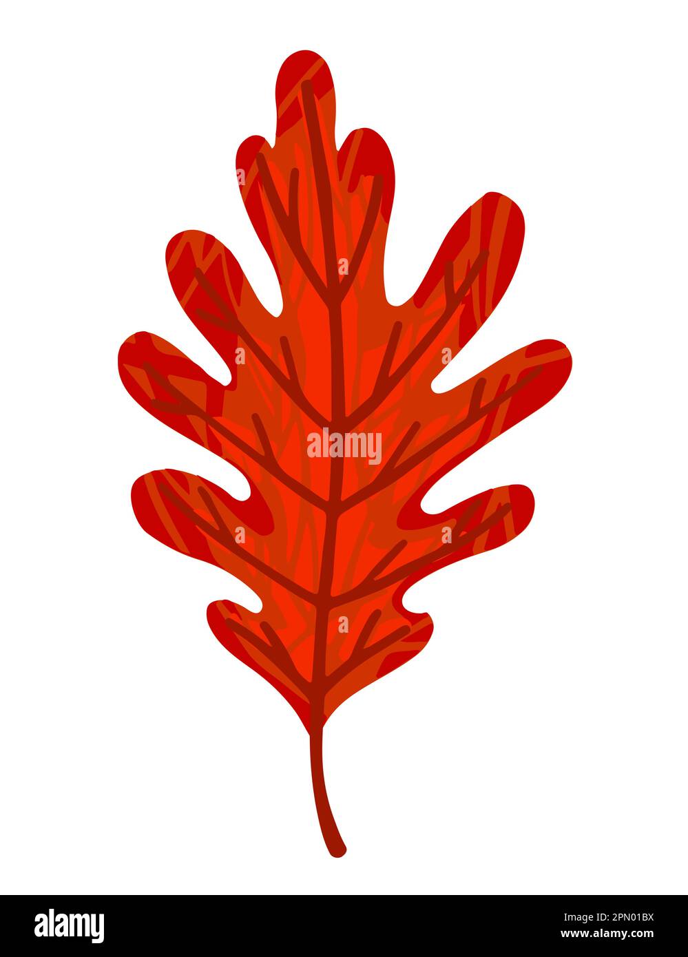 Autumn red leaf vector illustration isolated on white background Stock ...