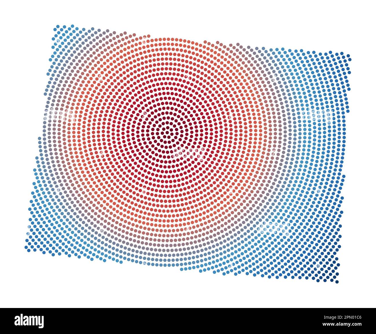 Colorado dotted map. Digital style shape of Colorado. Tech icon of the ...