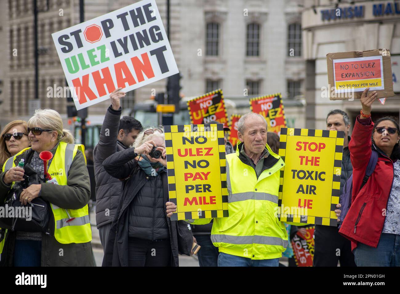 London, UK. 15th Apr 2023. "Stop the ULEZ expansion" protest. Credit ...