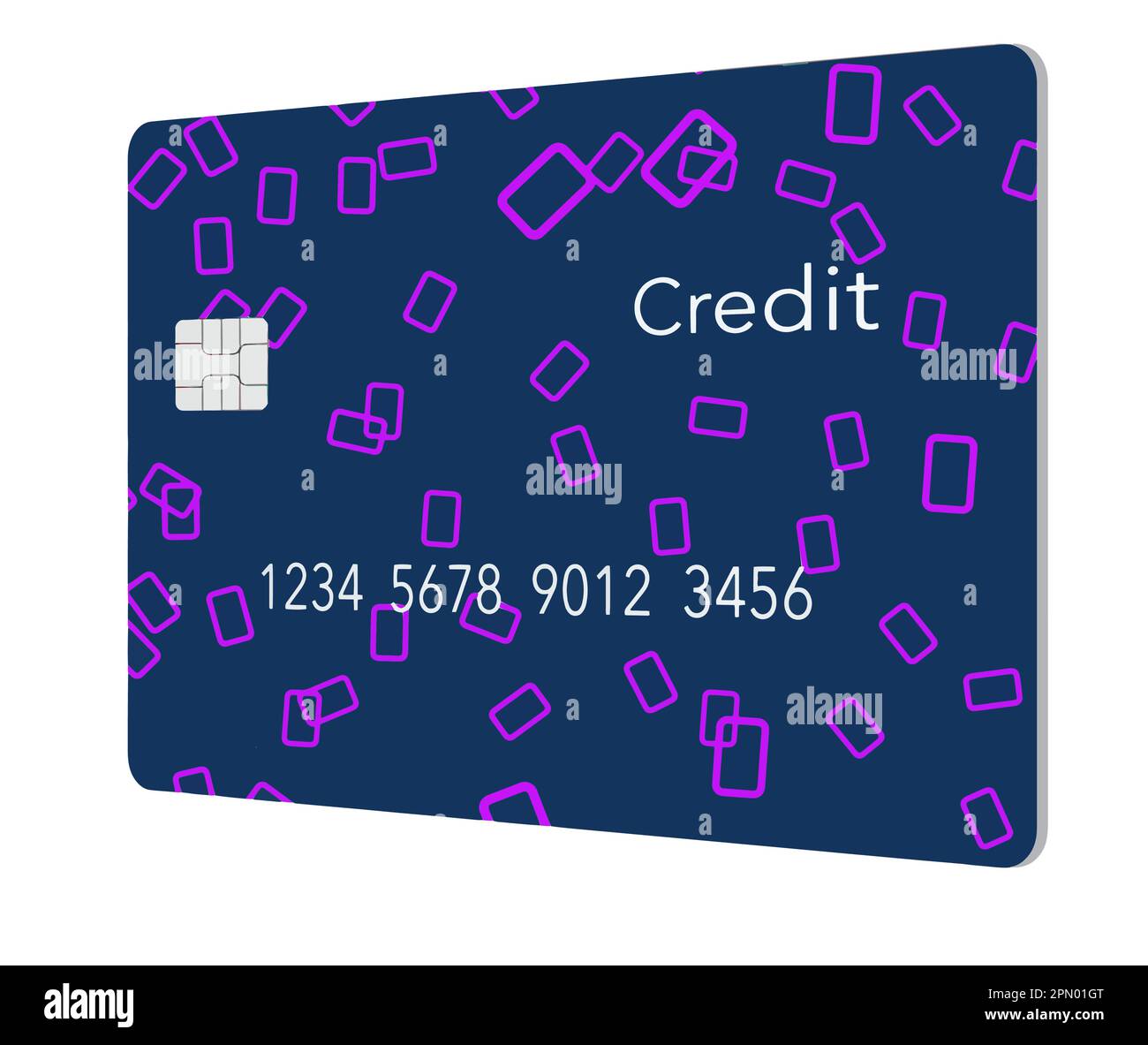 Here is a realistic mock credit card or debit card in a vector format ...