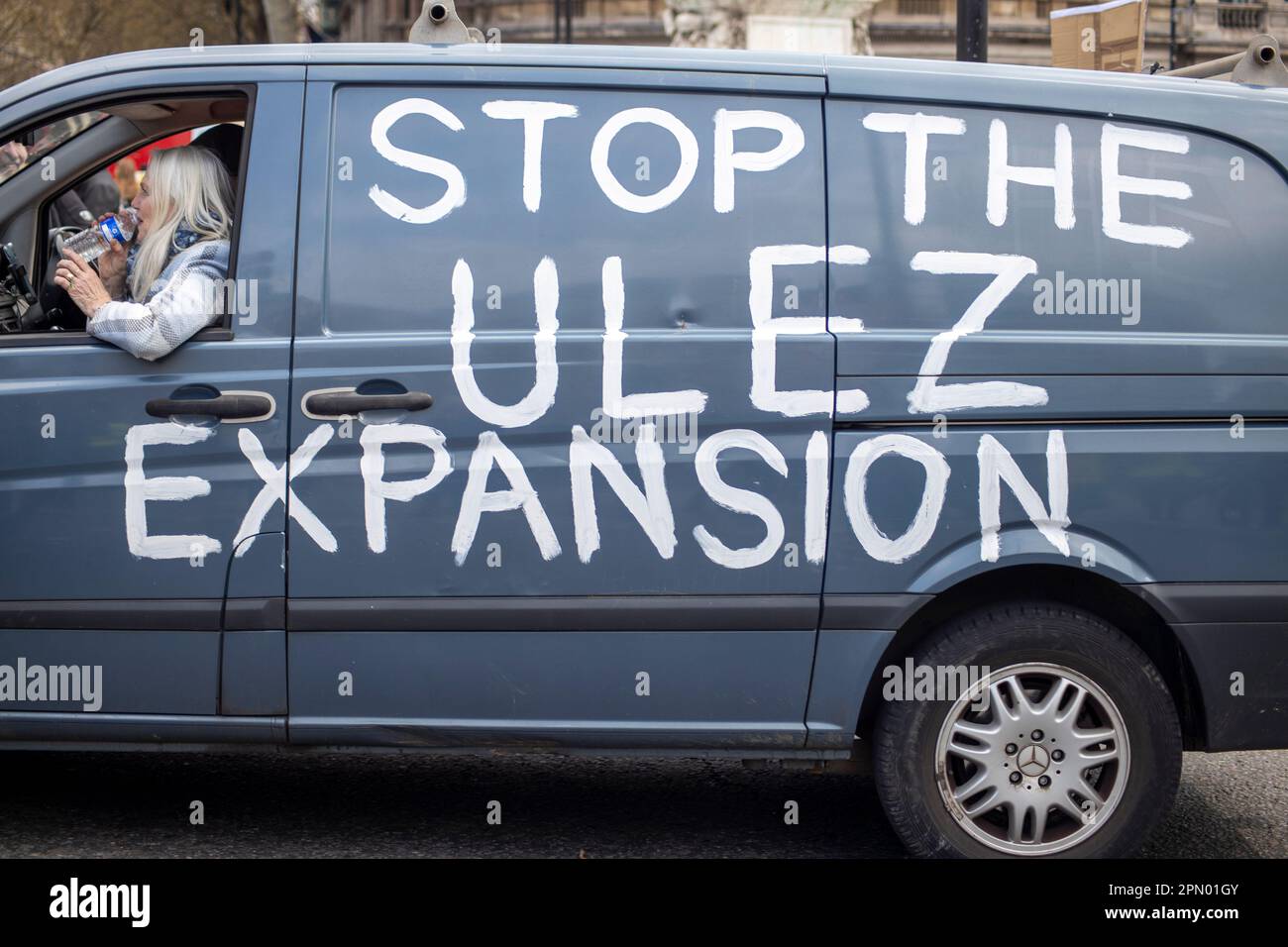 London, UK. 15th Apr 2023. "Stop the ULEZ expansion" protest. Credit ...