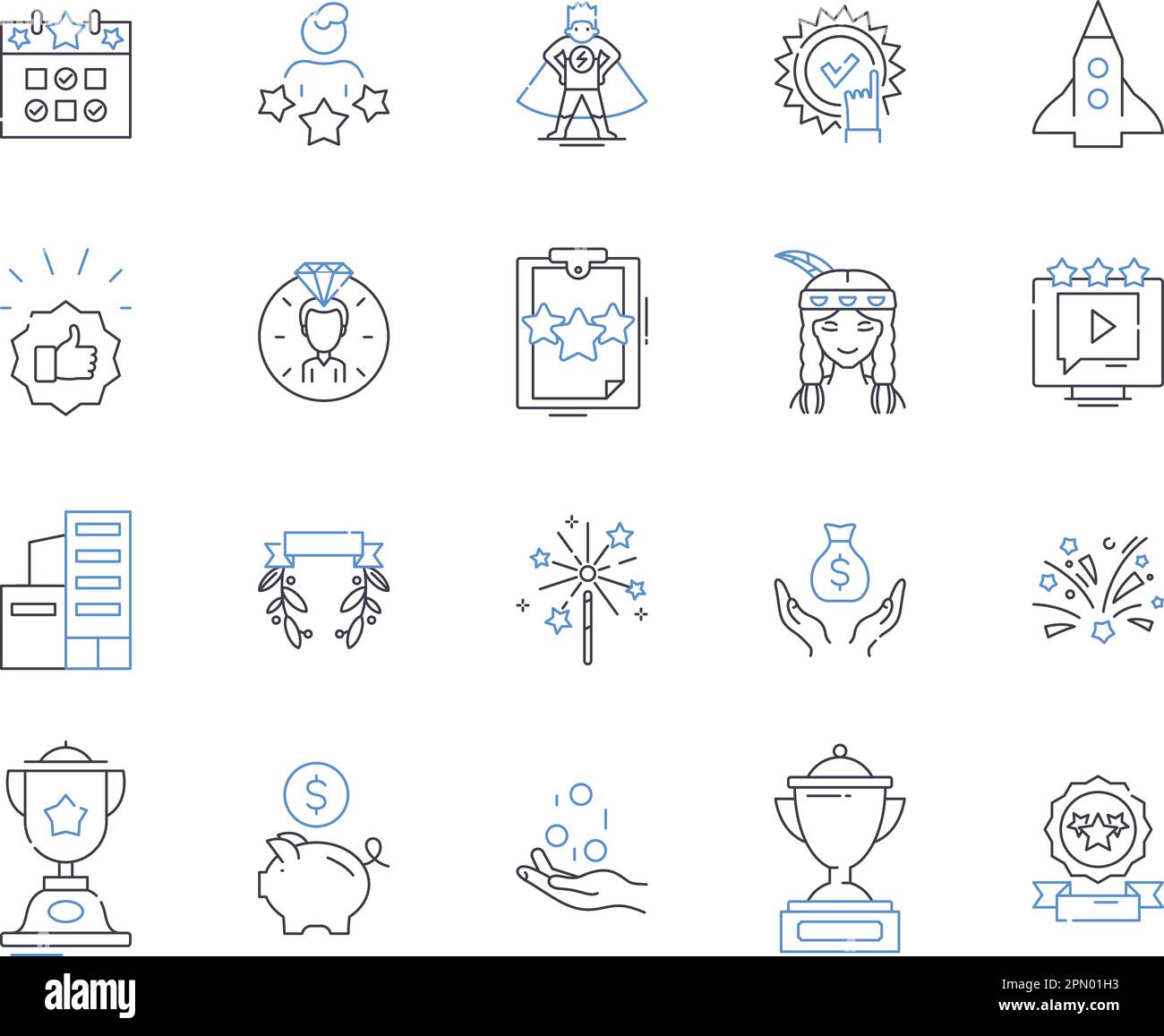 Success and profit outline icons collection. Profit, Success, Gain ...