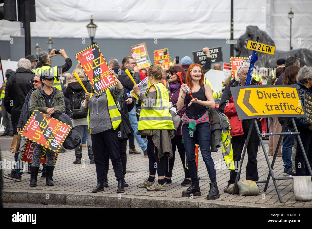 London, UK. 15th Apr 2023. "Stop the ULEZ expansion" protest. Credit ...