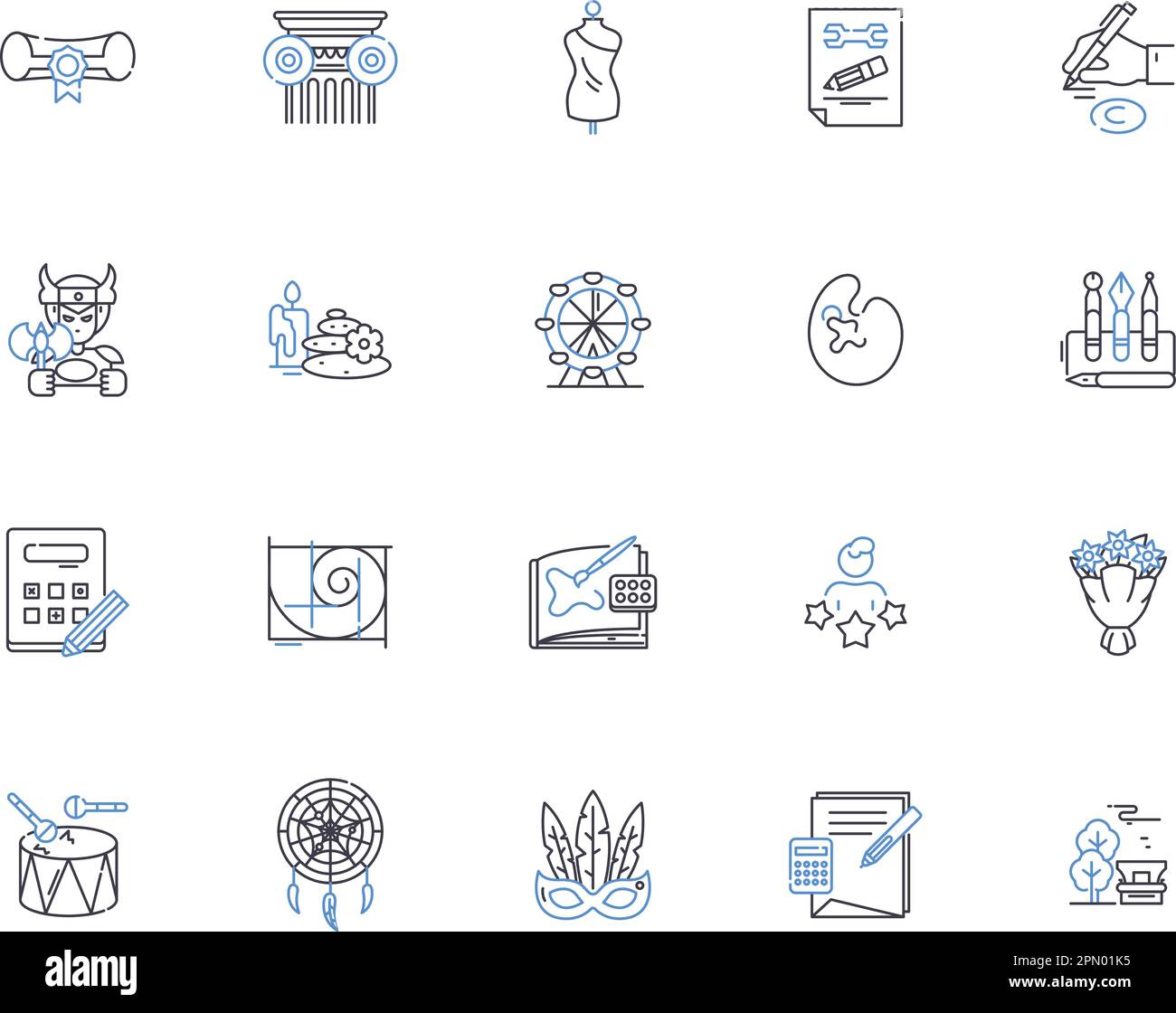 visual art outline icons collection. Painting, Drawing, Sculpture ...