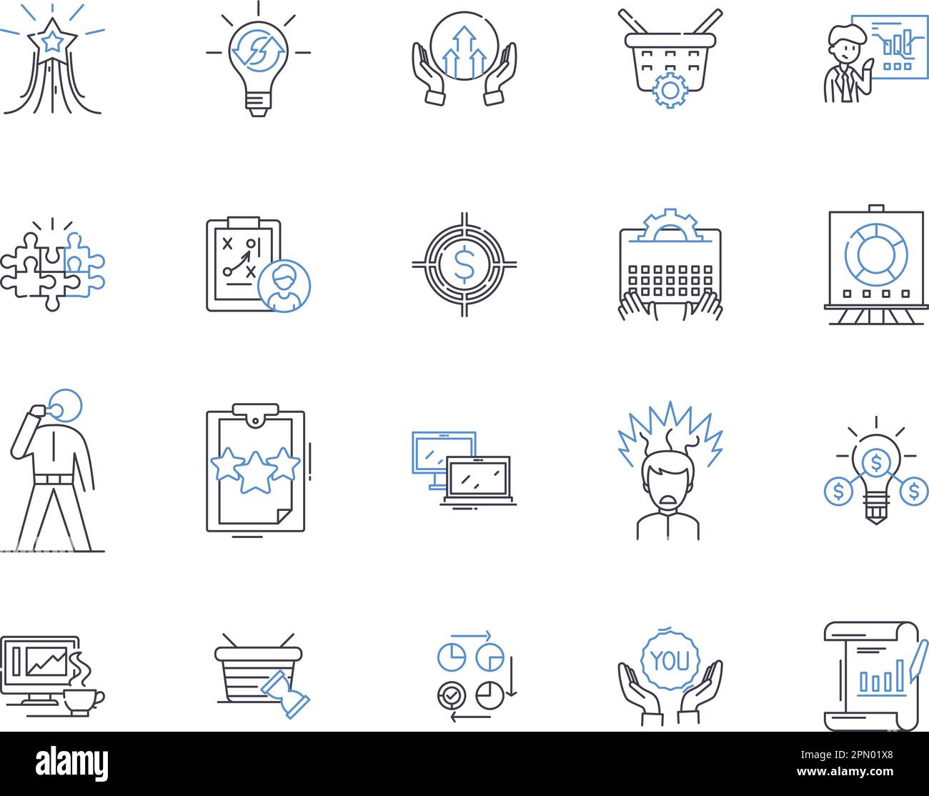Strategy and planing outline icons collection. Strategy, Planning ...