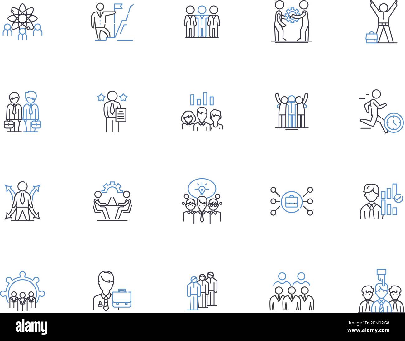 Office people outline icons collection. Office, People, Workers, Staff ...