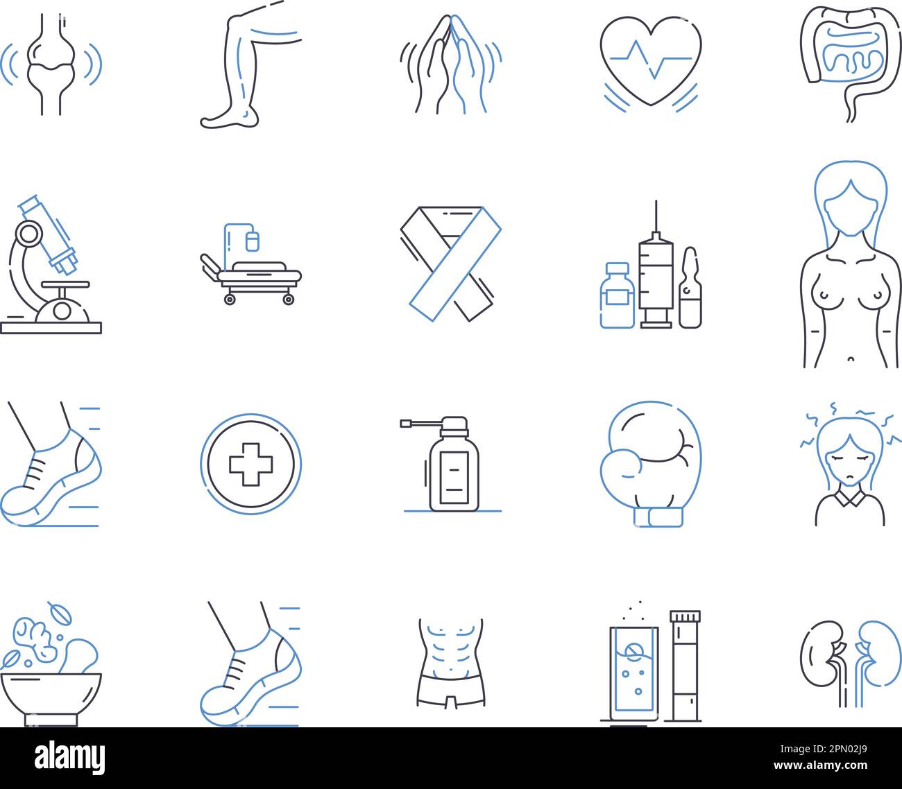 Medical centre outline icons collection. Clinic, Hospital, Health ...
