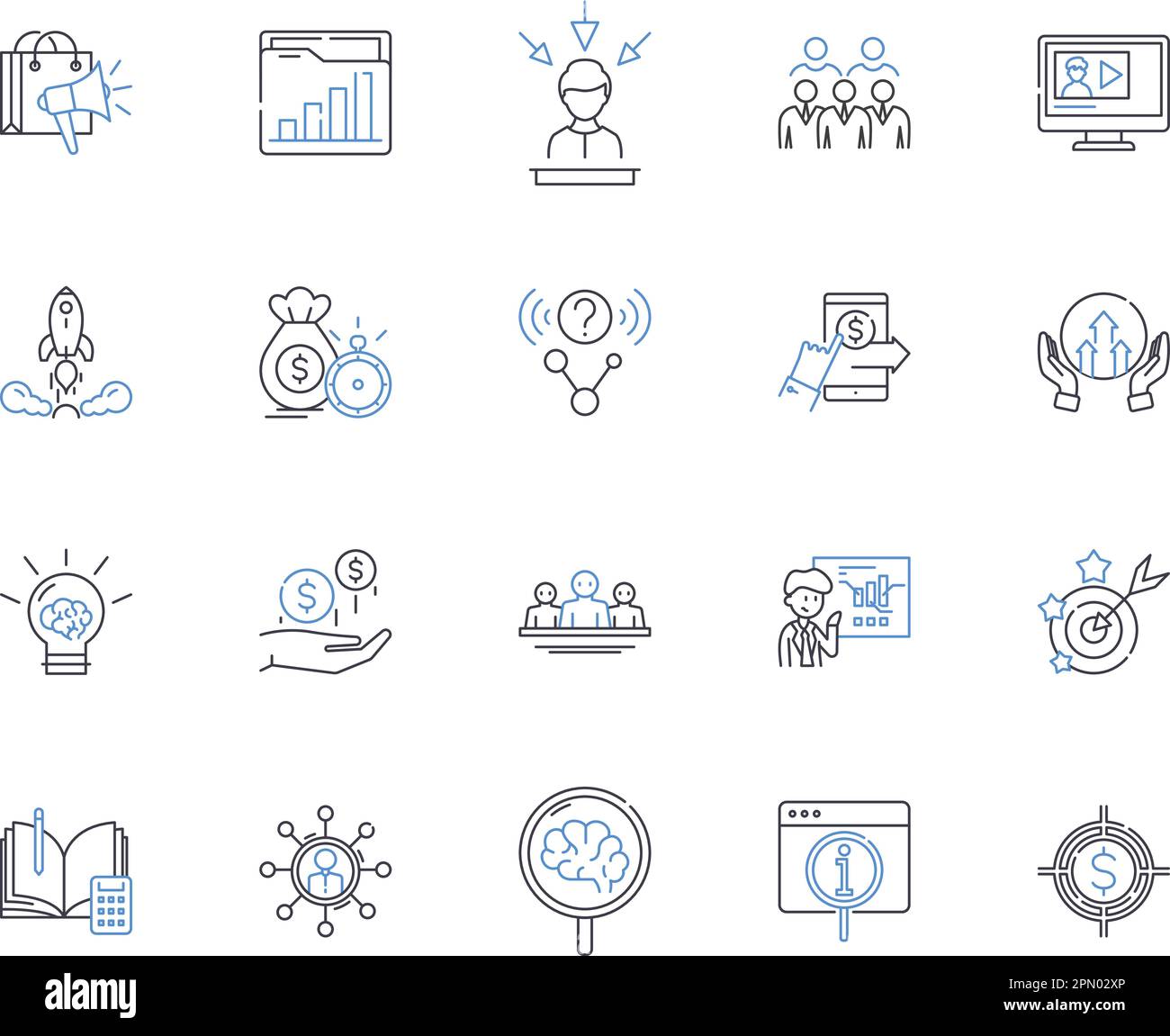 Strategy and concept outline icons collection. Strategy, Concept ...