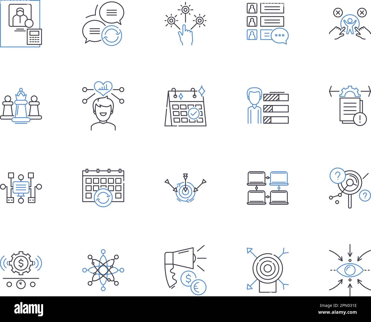 Partner relations outline icons collection. Partners, Relations ...