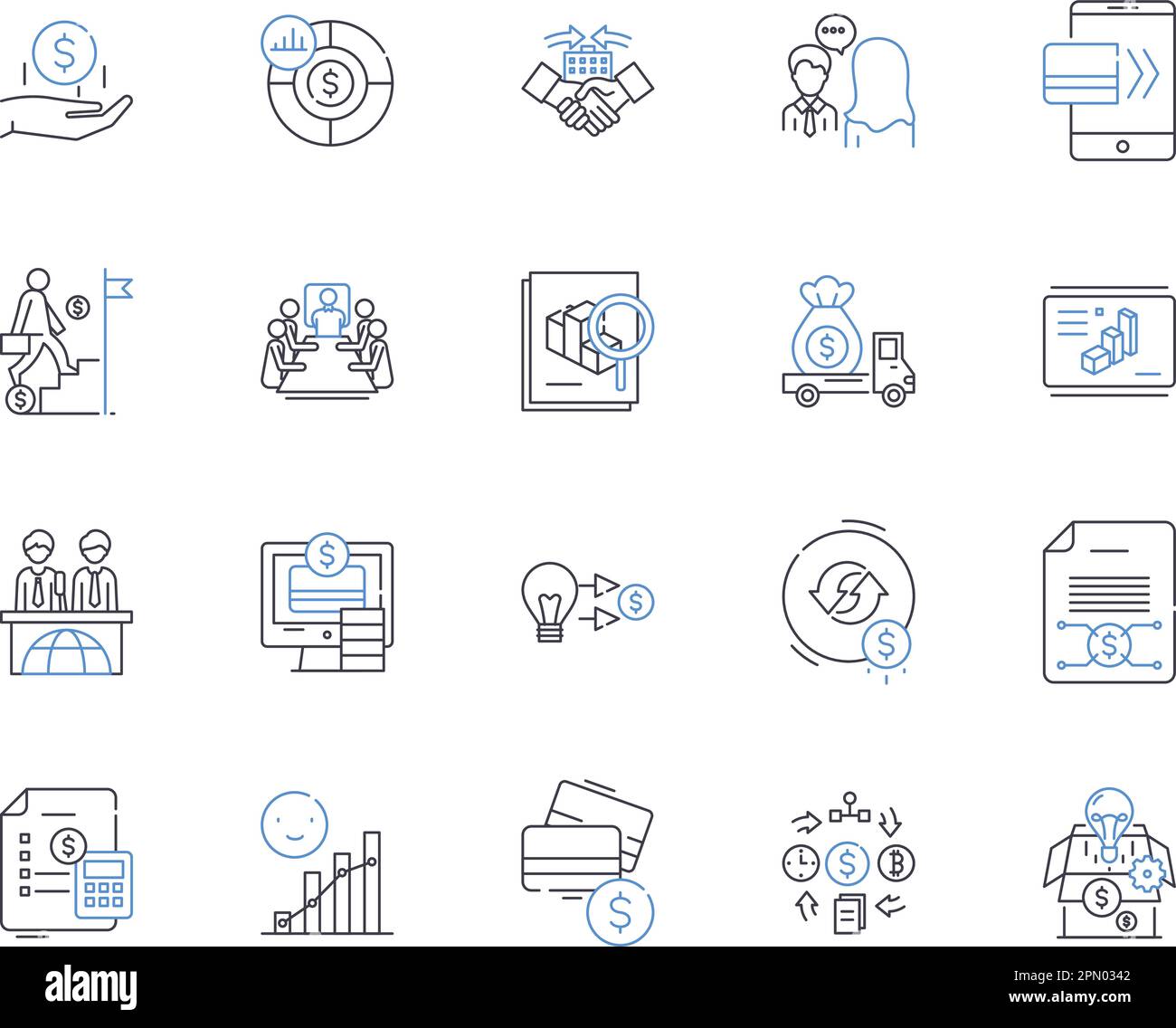 Risk Management Outline Icons Collection Management Risk Strategy Compliance Analysis
