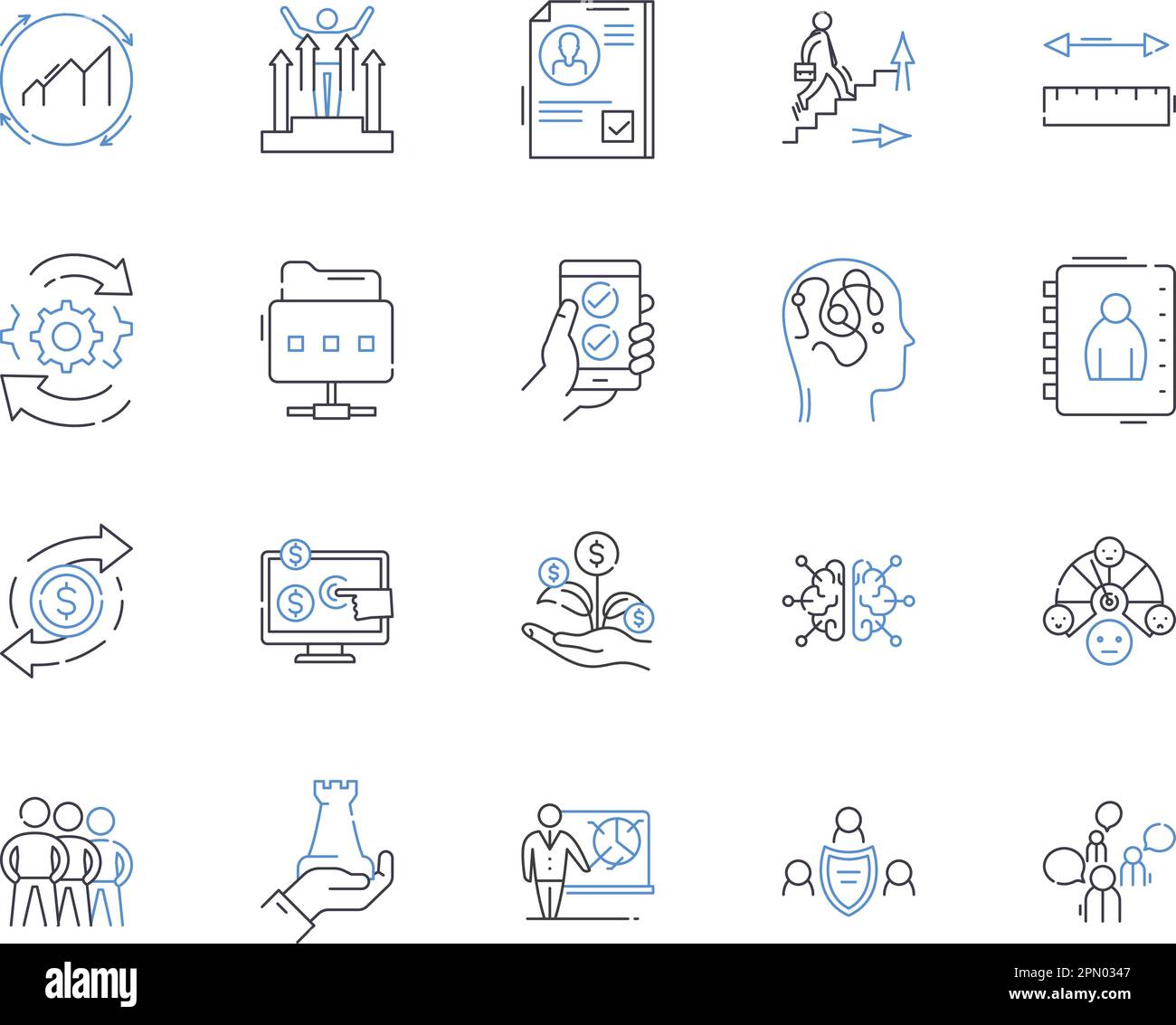 Company development outline icons collection. Growth, Expansion ... Company development outline icons collection. Growth, Expansion ...