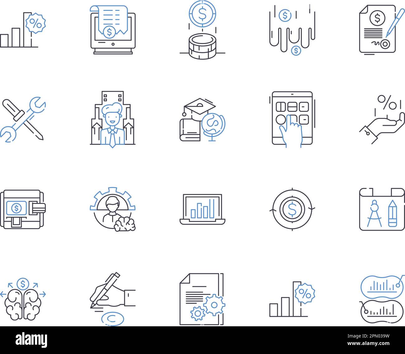 Social innovation outline icons collection. Social, Innovation ...