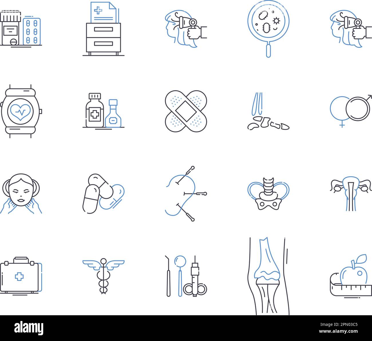 Smart health outline icons collection. Smart, Health, Wearables ...