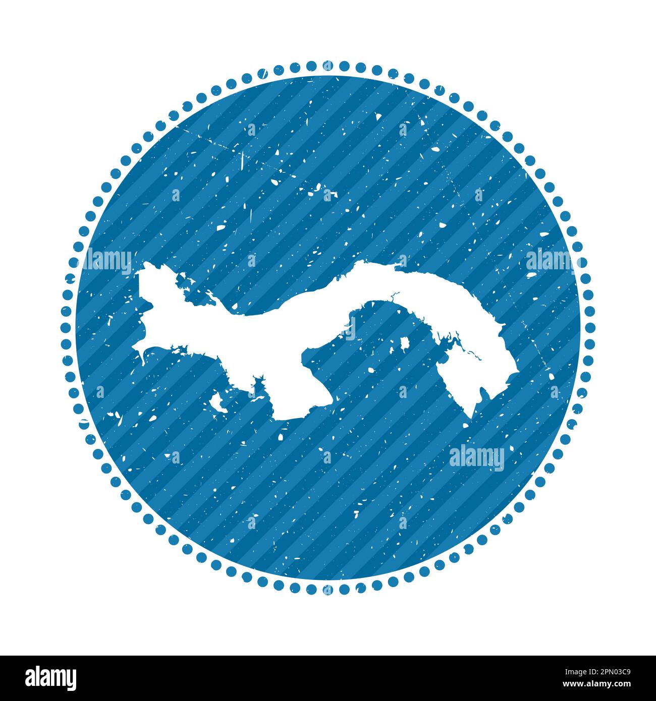 Panama striped retro travel sticker. Badge with map of country, vector ...