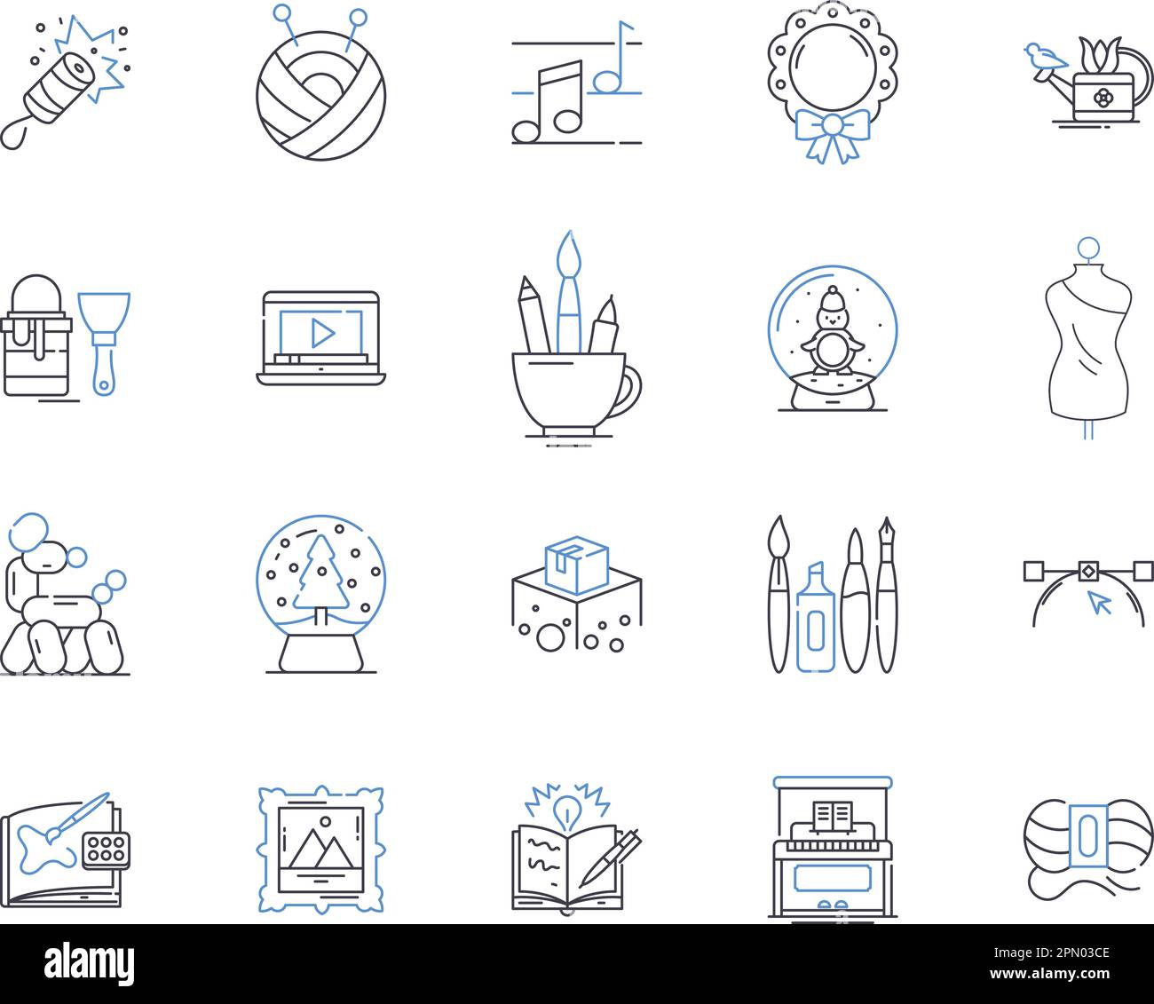 Creative business outline icons collection. Innovative, Profitable ...