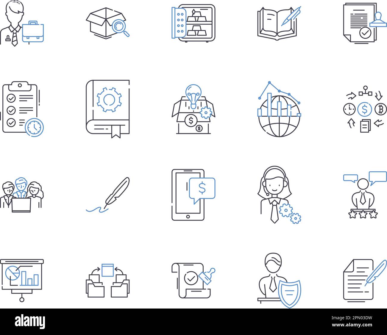 Bank office space outline icons collection. Bank, Office, Space ...