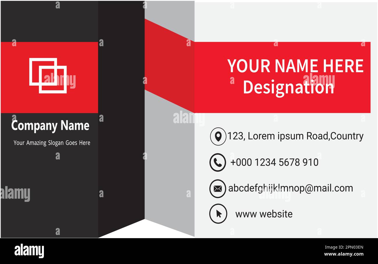 Business/Visiting card design in vivid color Stock Vector Image & Art ...