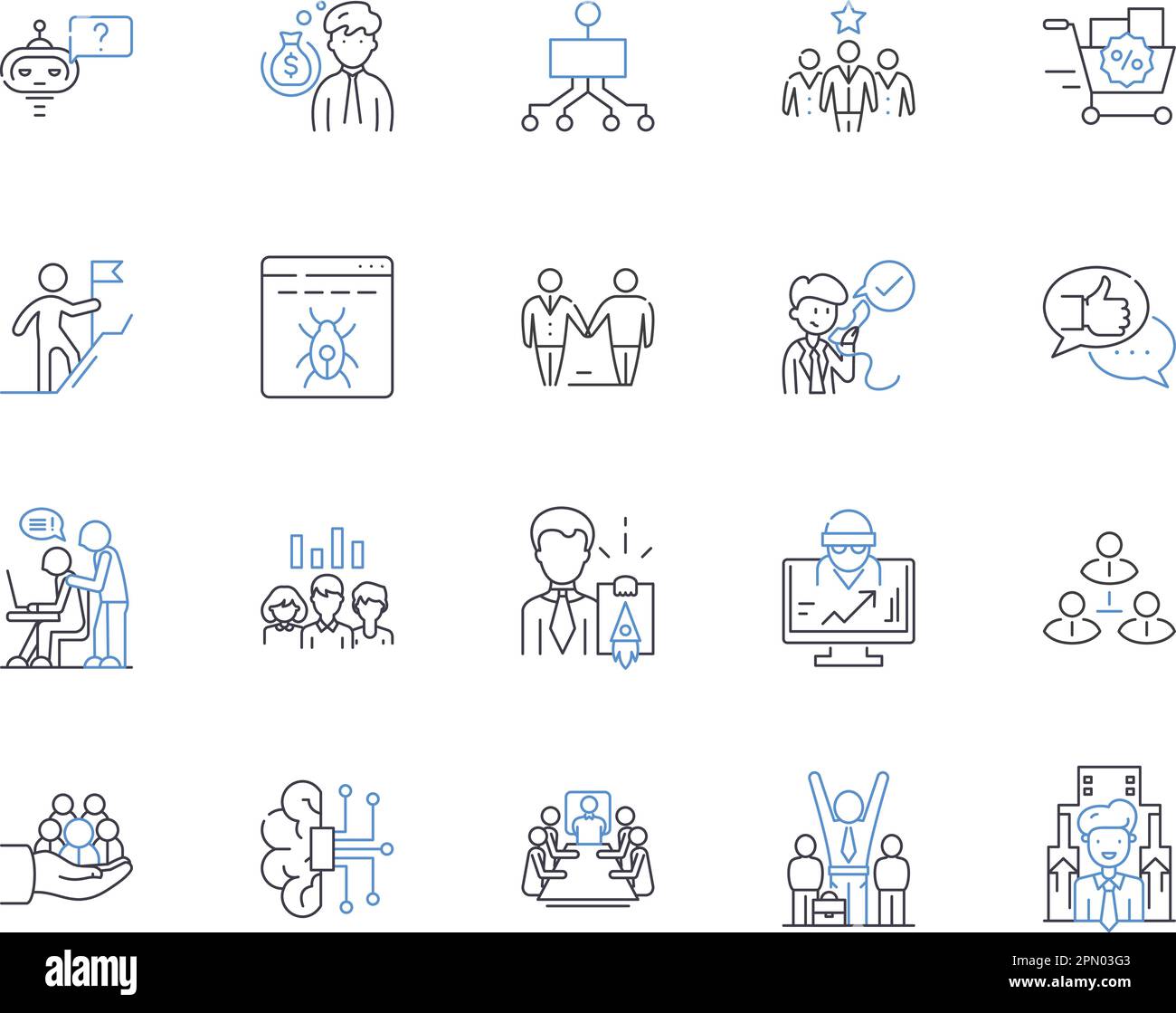 Career management outline icons collection. Career, Management ...