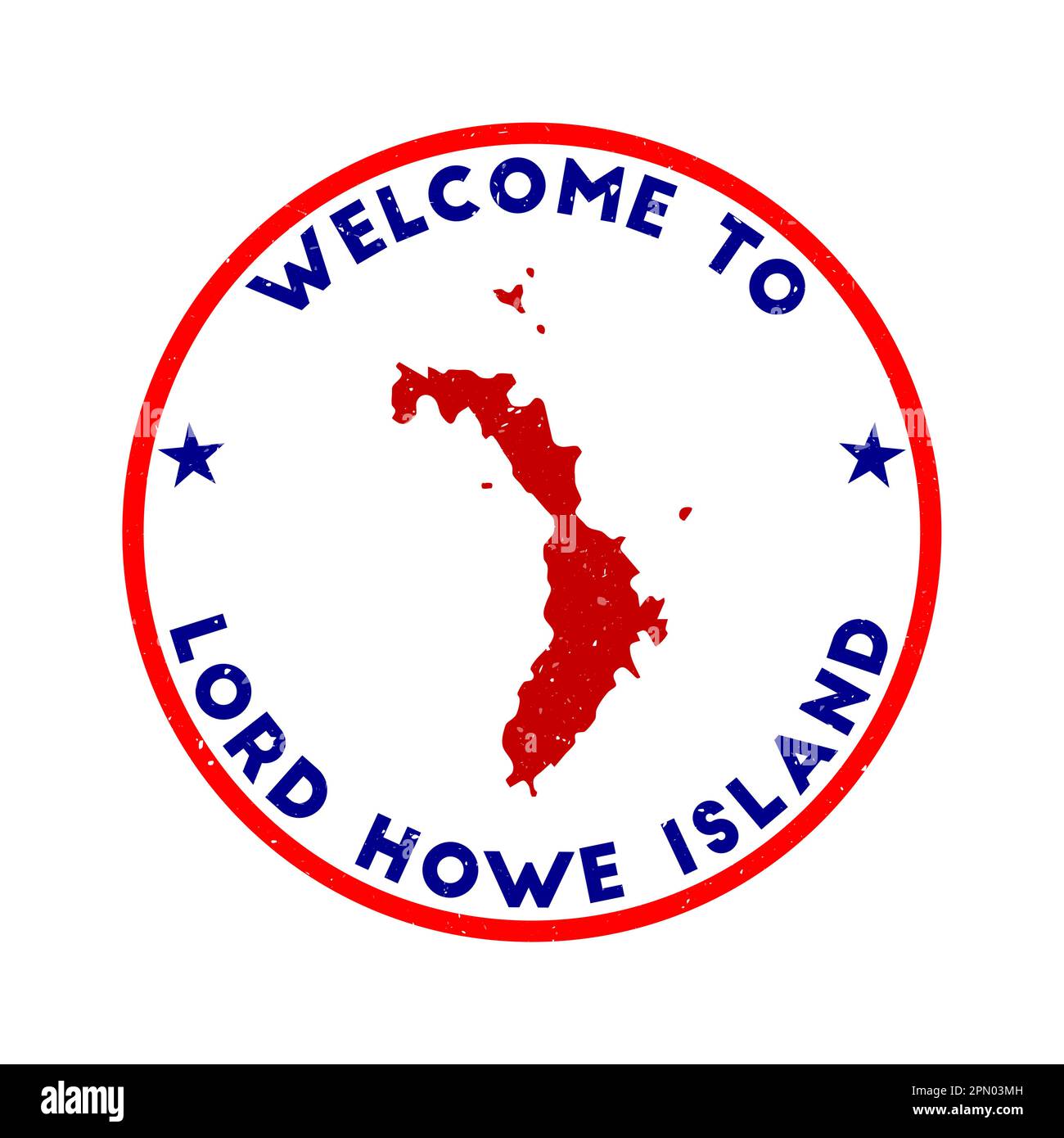 Welcome to Lord Howe Island stamp. Grunge island round stamp with ...