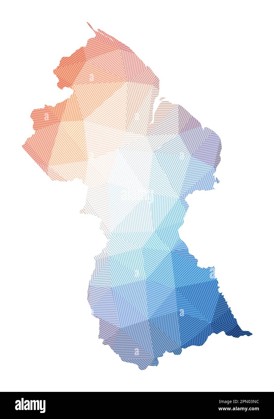 Guyana outline silhouette map illustration hi-res stock photography and ...