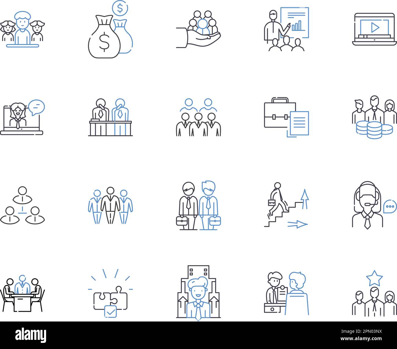 Manager and career outline icons collection. Manager, Career ...