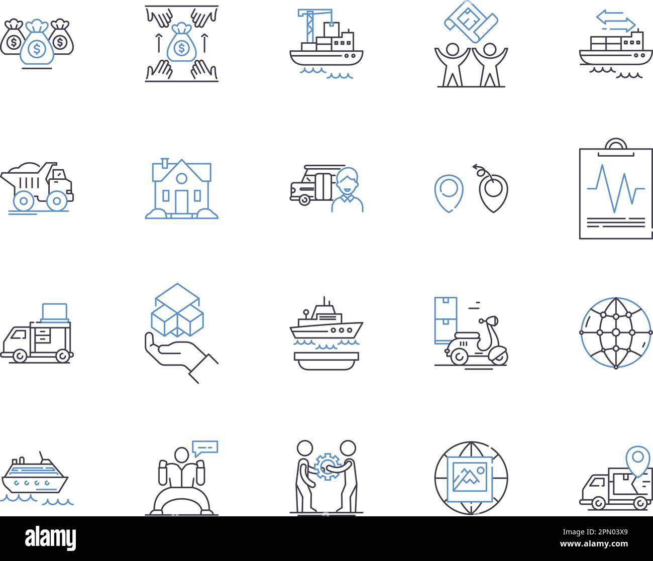 Fulfillment and Distribution outline icons collection. fulfillment ...