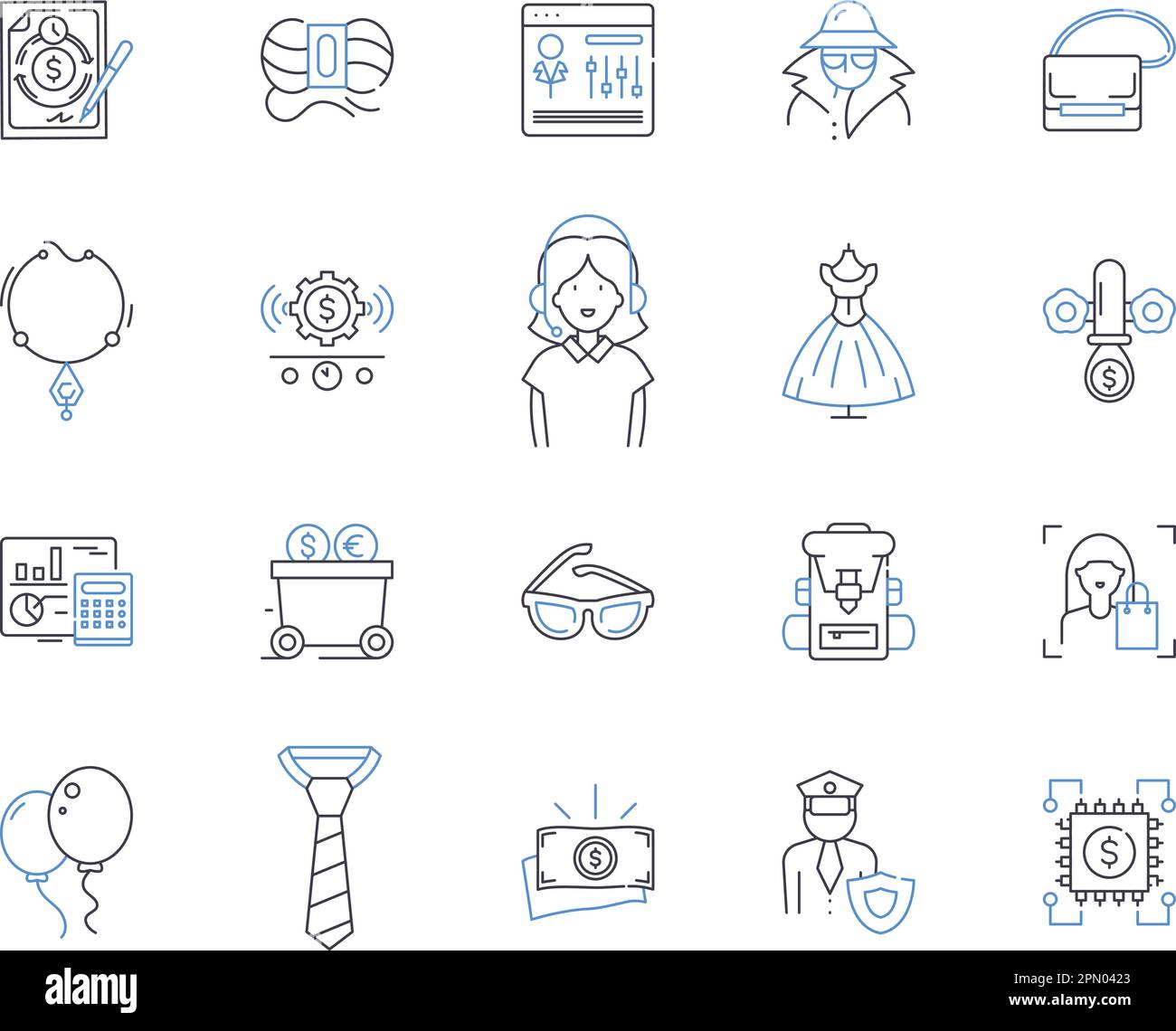 Fashion factory outline icons collection. Fashion, Factory, Garment ...