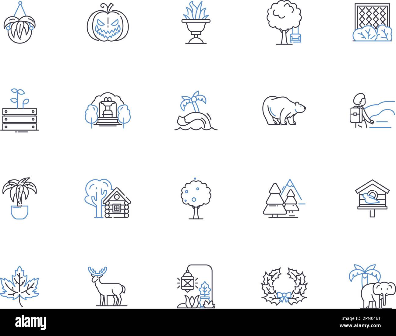Nature outline icons collection. Nature, Wilderness, Outdoors ...