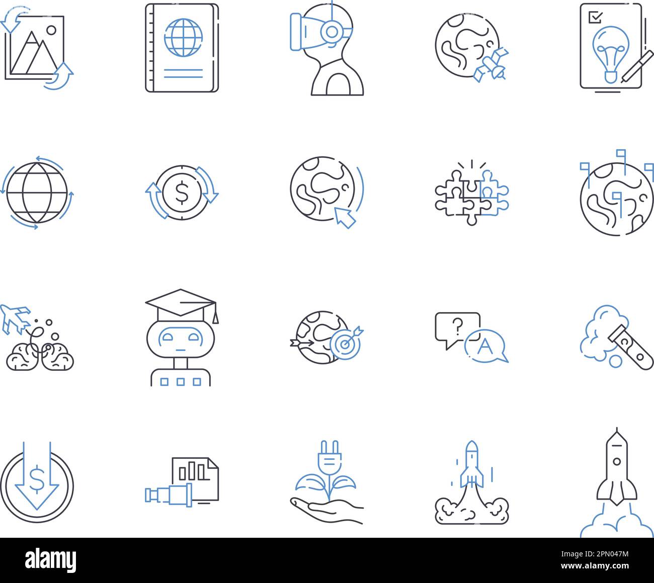 Innovation business outline icons collection. Entrepreneurship ... Innovation business outline icons collection. Entrepreneurship ...