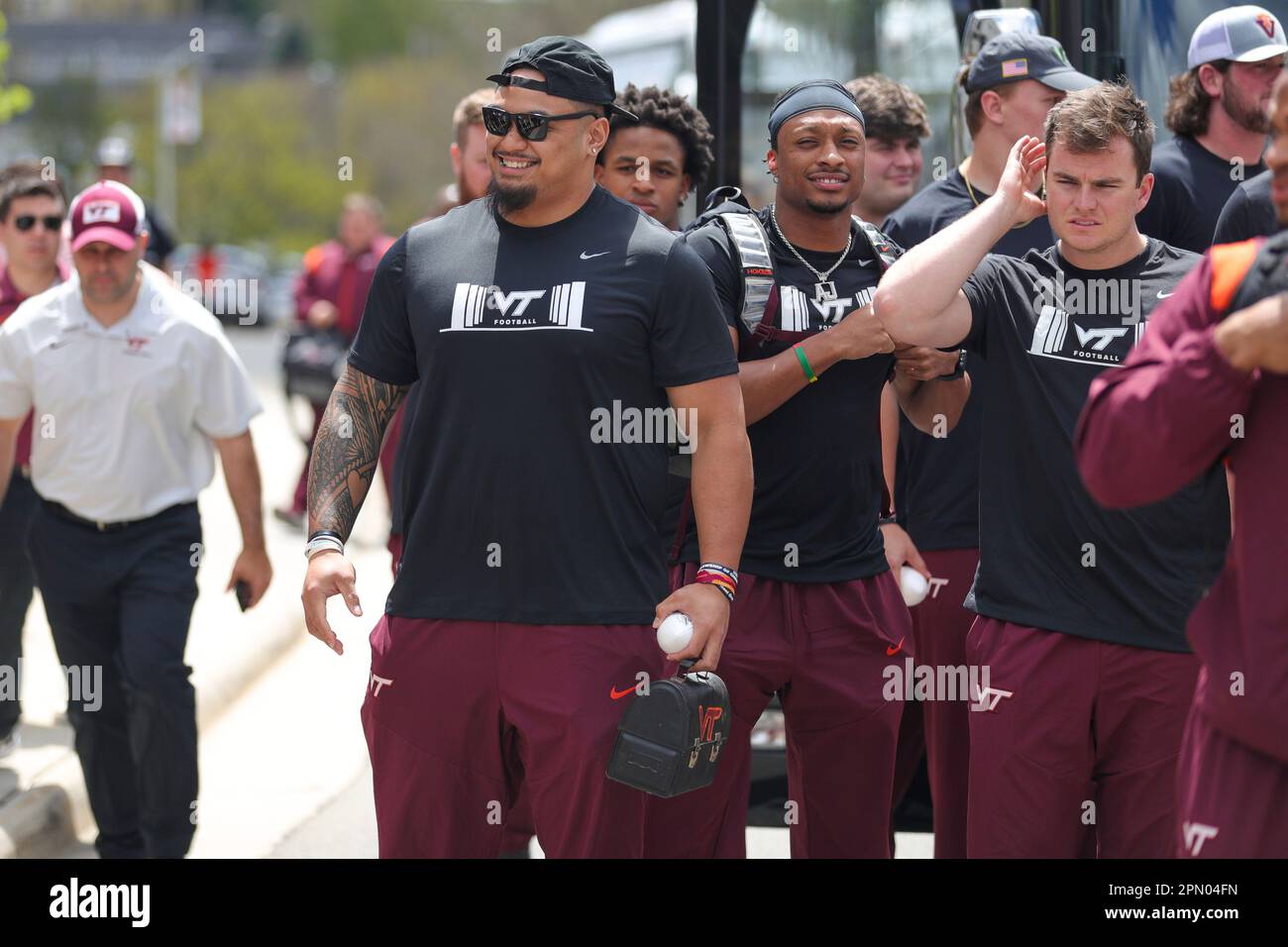 April 15, 2023: Virginia Tech Hokies defensive lineman Josh Fuga ...