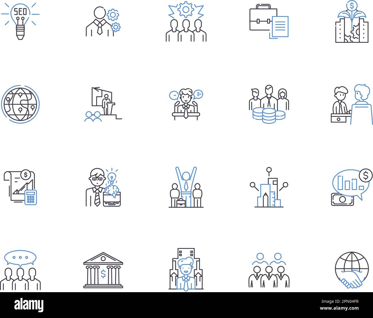 Digital leadership outline icons collection. Digital, Leadership ...