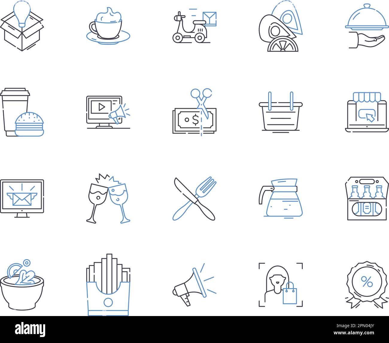 Grocery mall outline icons collection. Grocer, mall, grocery, store ...