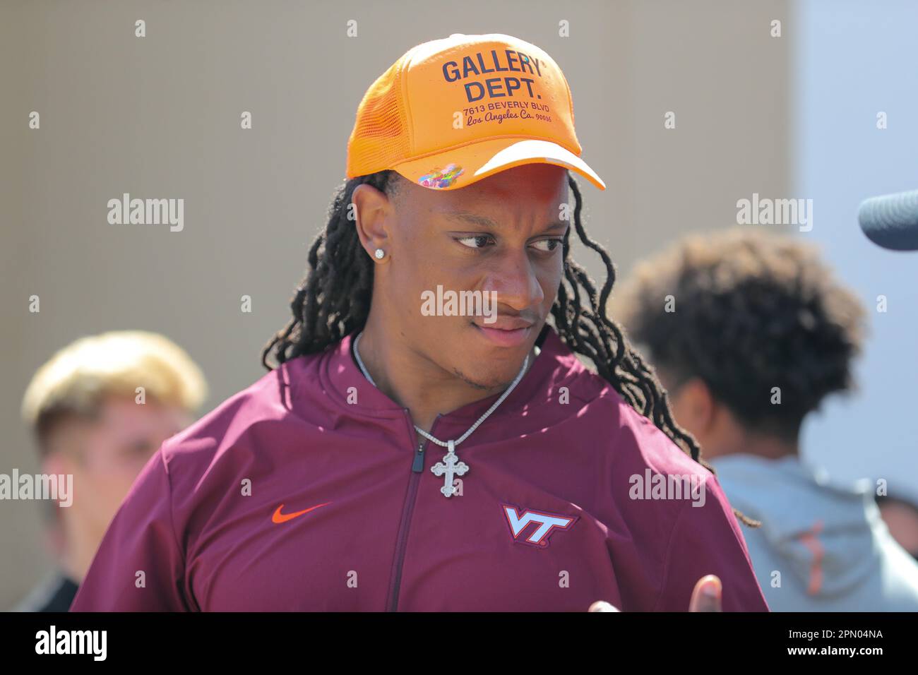Blacksburg, Virginia, USA. 15th Apr, 2023. Virginia Tech Hokies legend ...